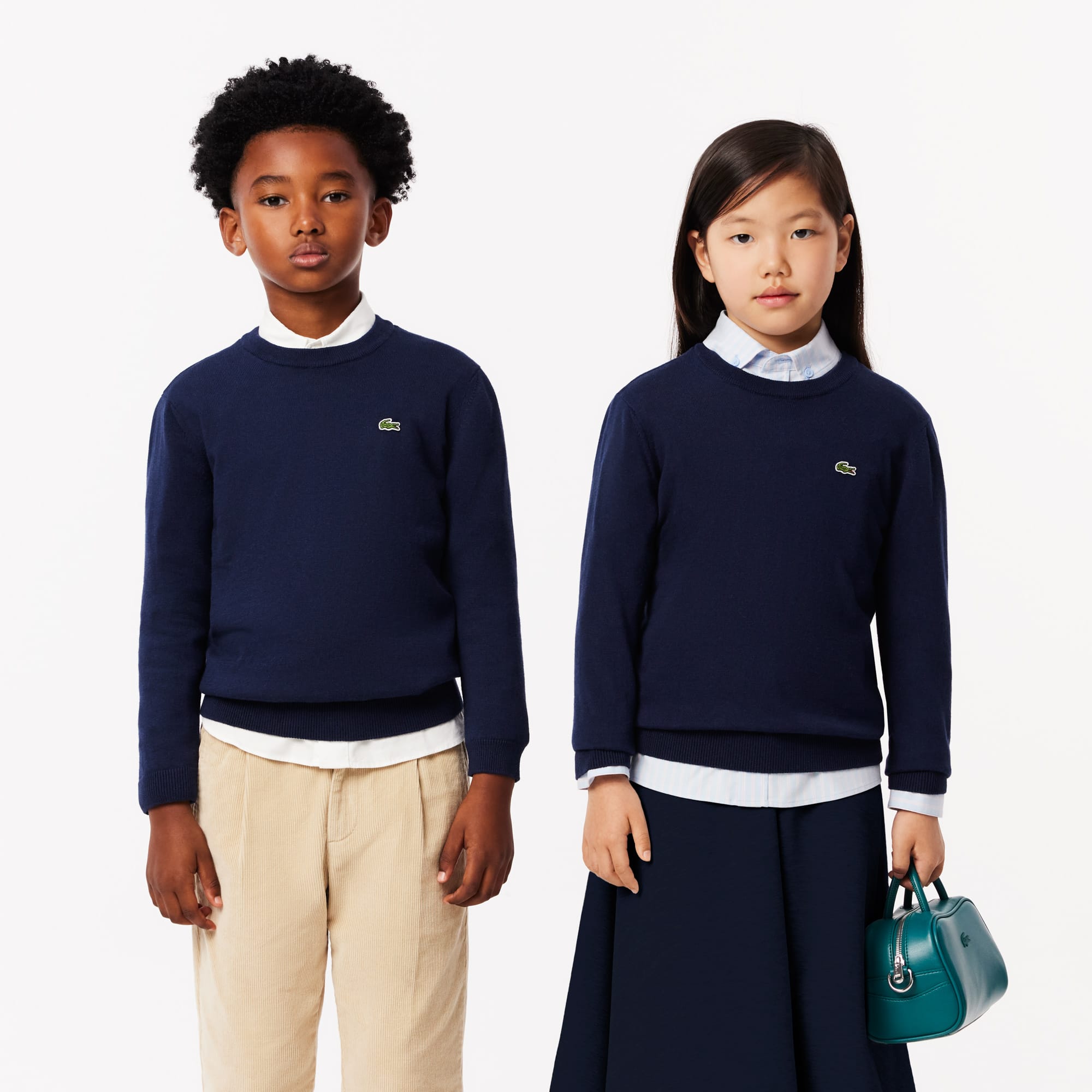 Lacoste Kids' Cotton And Merino Wool Blend Sweater - 4 Years In Blue ...