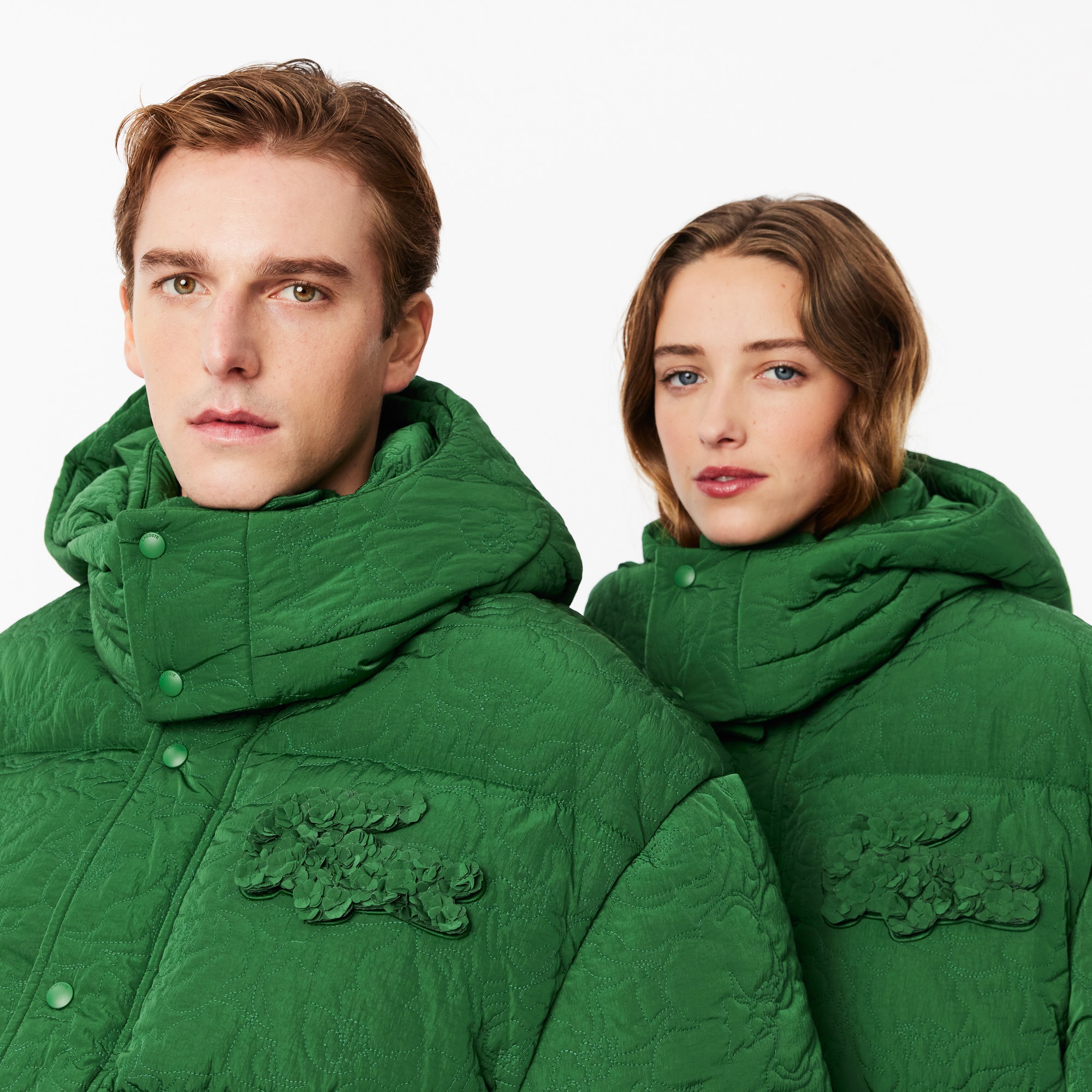 Unisex Embroidery Collection Oversized Puffer Jacket - Jackets & Coats ...