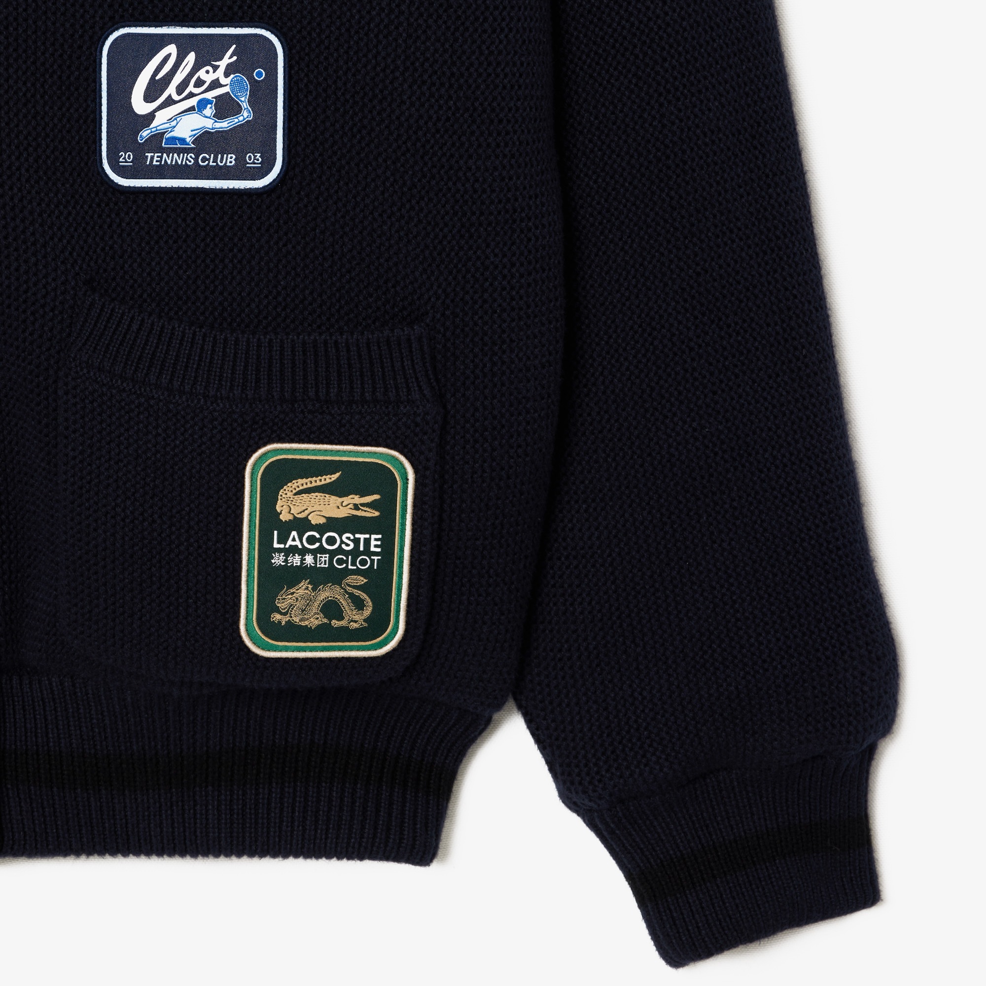 Unisex Lacoste x CLOT Cotton Cashmere Reversible Cardigan - Sweaters ...