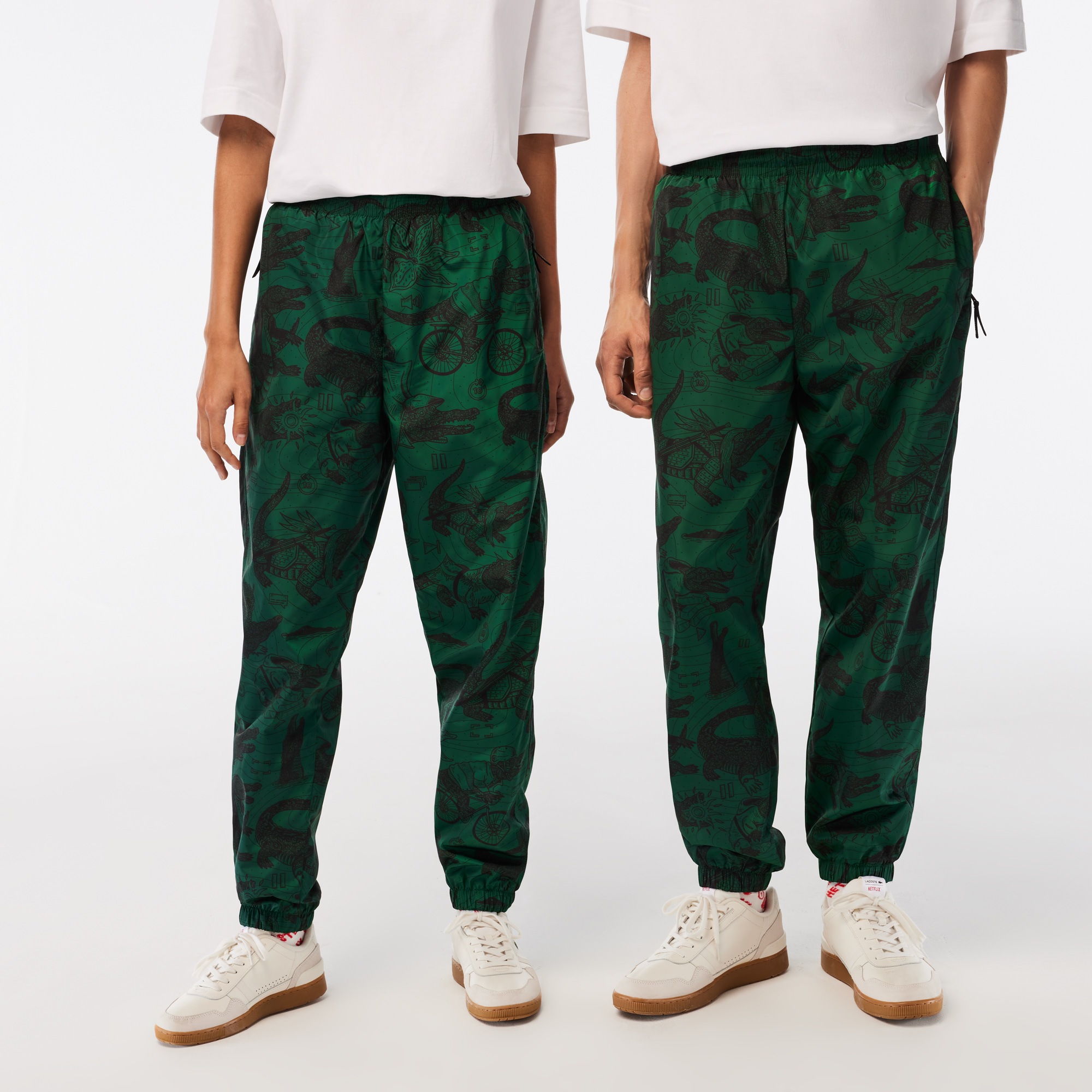 Unisex Lacoste X Netflix Printed Track Pants Mens Sweatpants