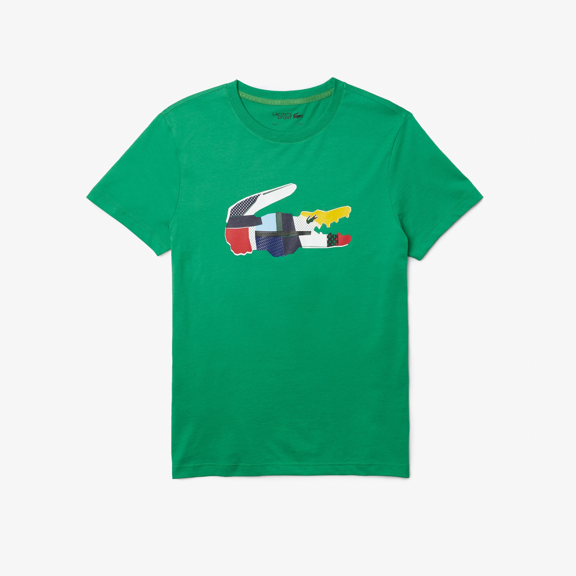 Playera para hombre Lacoste SPORT en algodón con estampado de cocodrilo ...