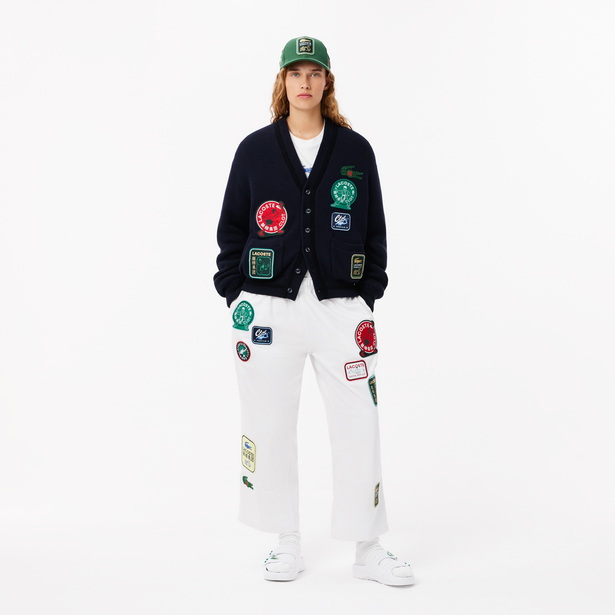Unisex Lacoste x CLOT Cotton Cashmere Reversible Cardigan - Sweaters ...