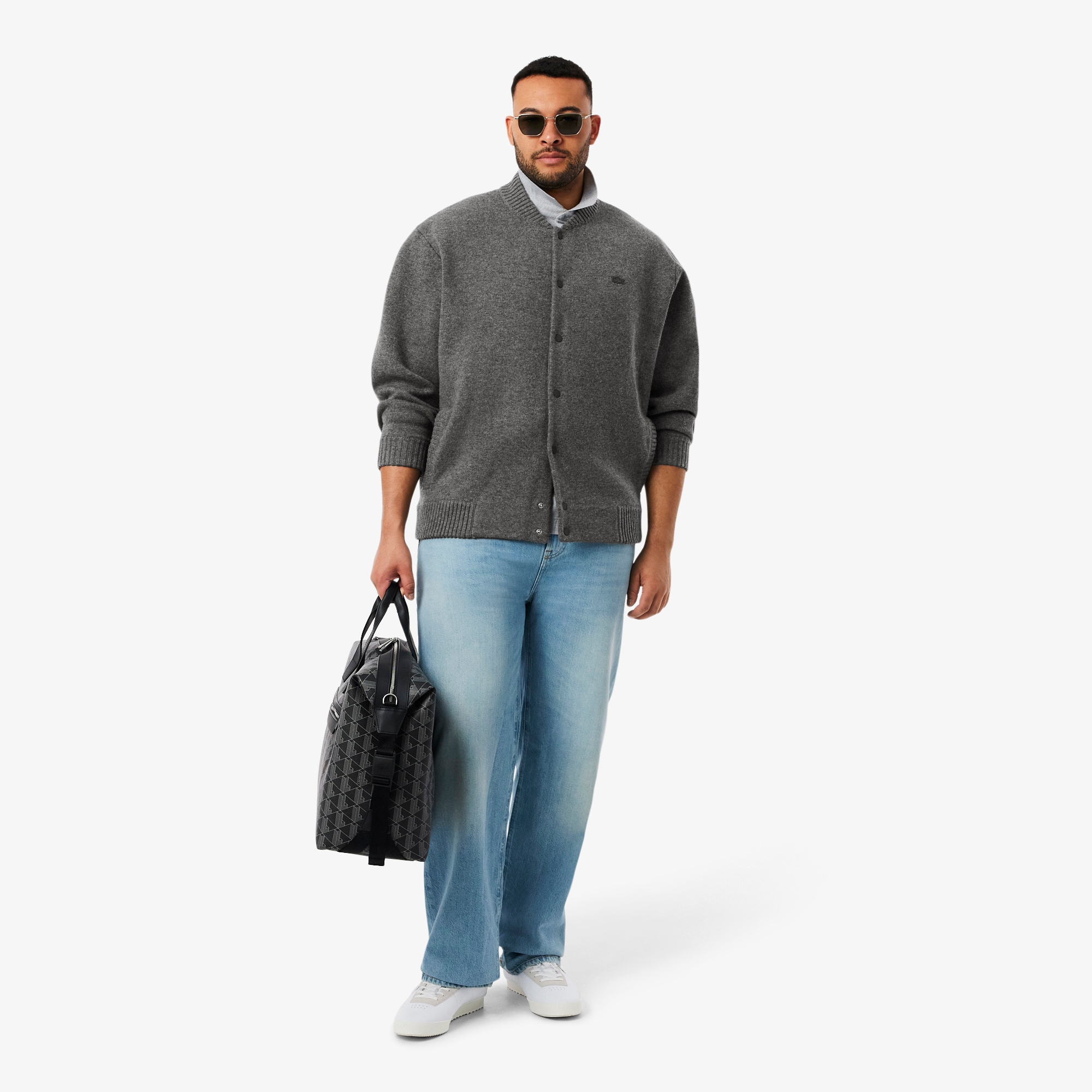 Men's Merino Wool Jersey Bomber Jacket - Sweaters & Sweatshirts - New ...