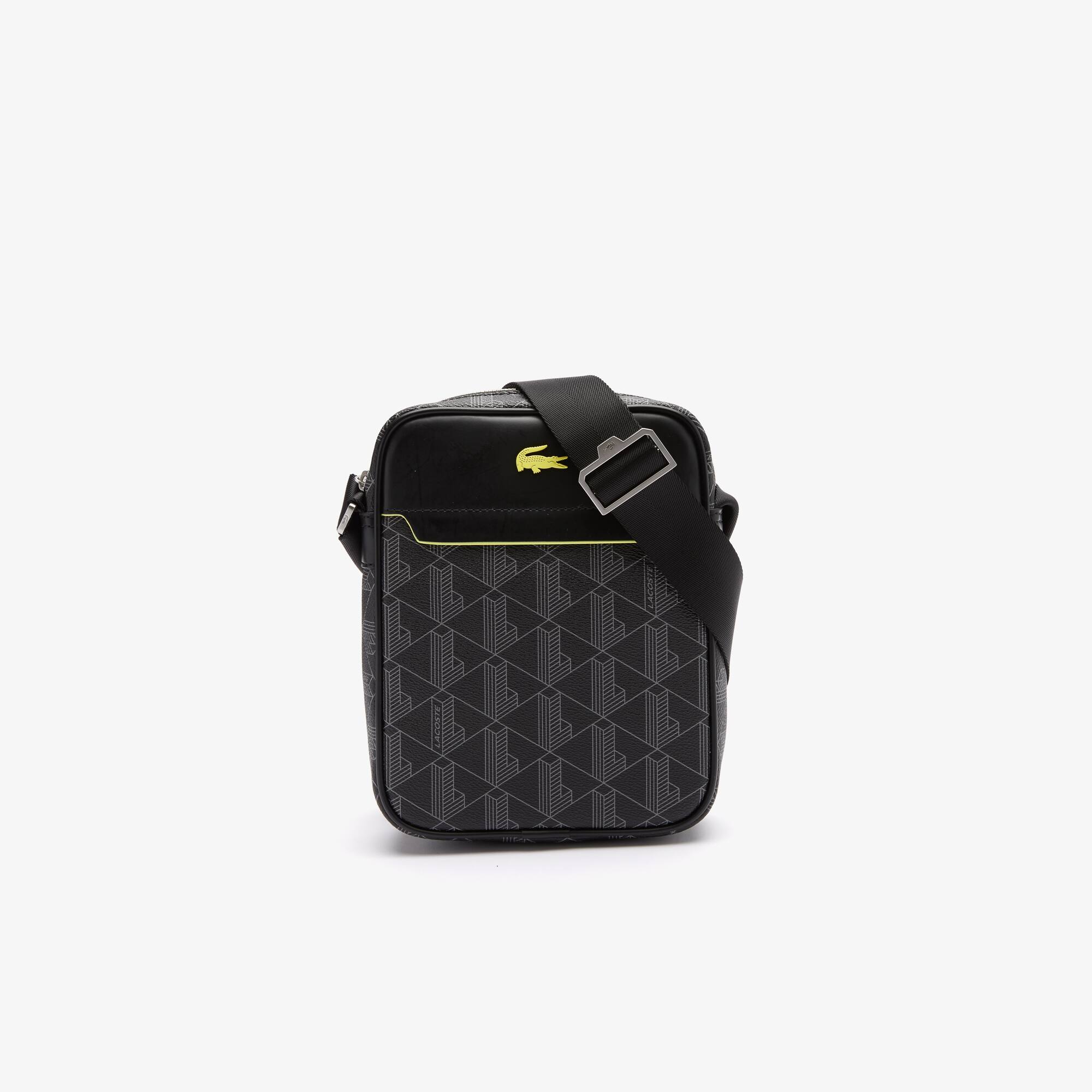Men s The Blend Monogram Canvas Crossbody Bags New In 2025 Lacoste