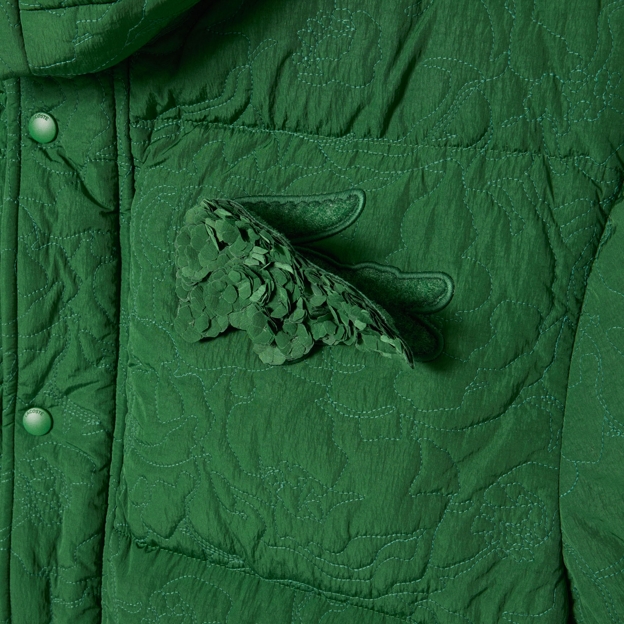 Unisex Embroidery Collection Oversized Puffer Jacket - Jackets & Coats ...