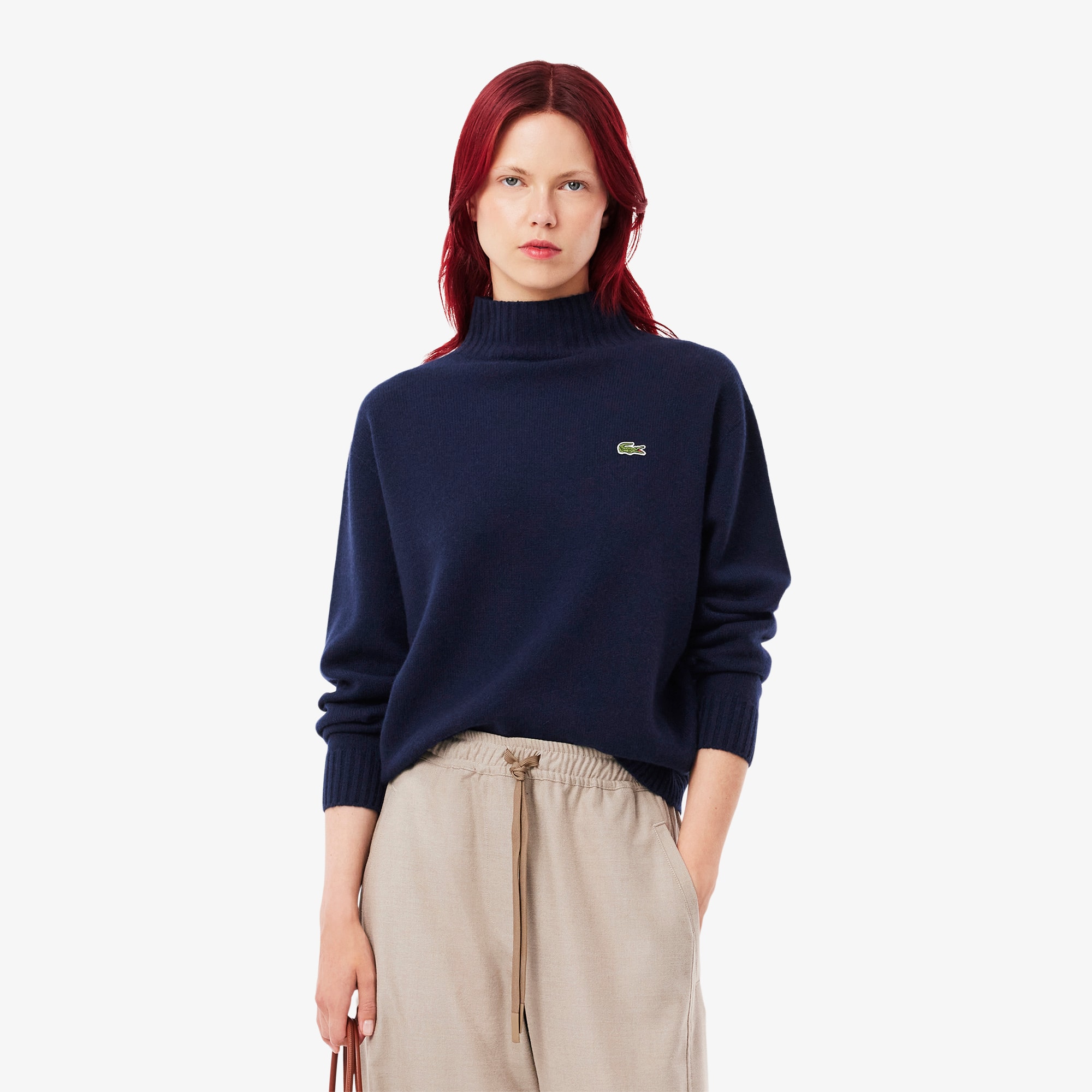 3D Knit Cashmere High Neck Sweater - Women’s Collection - Novedades ...
