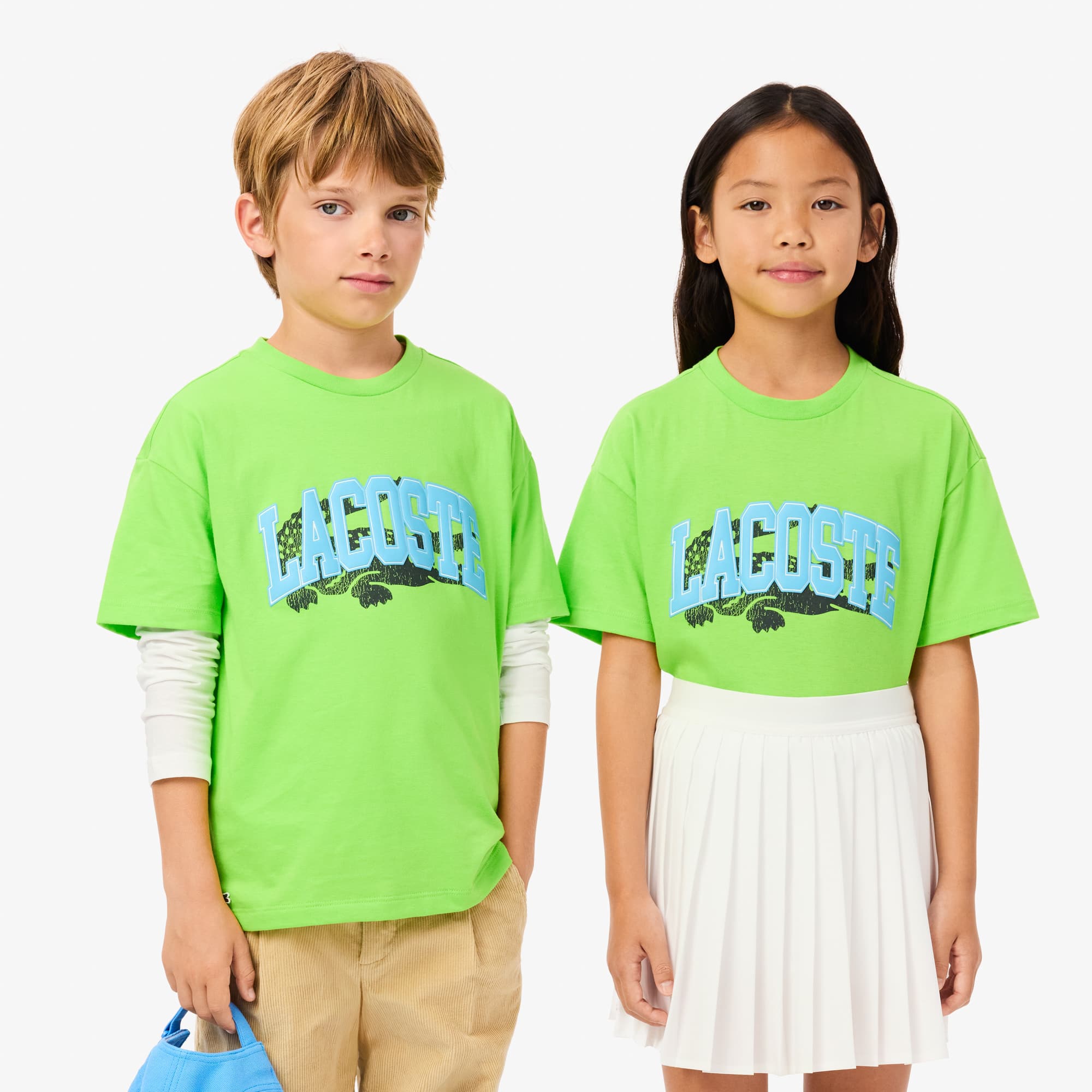 Kids' Crocodile Print Cotton T-Shirt - T-Shirts & Tops - New In 2026 ...