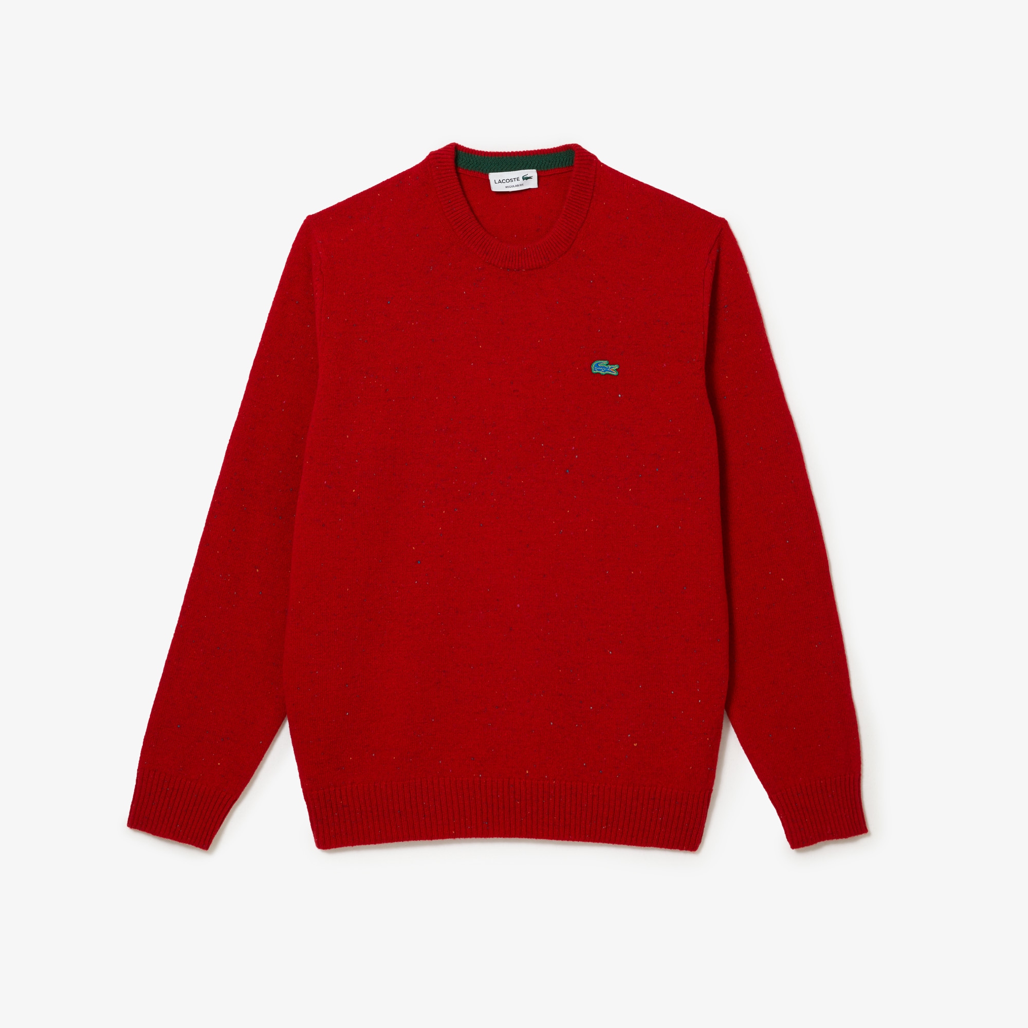 Men's Regular Fit Speckled Print Wool Jersey Sweater - Sweaters ...
