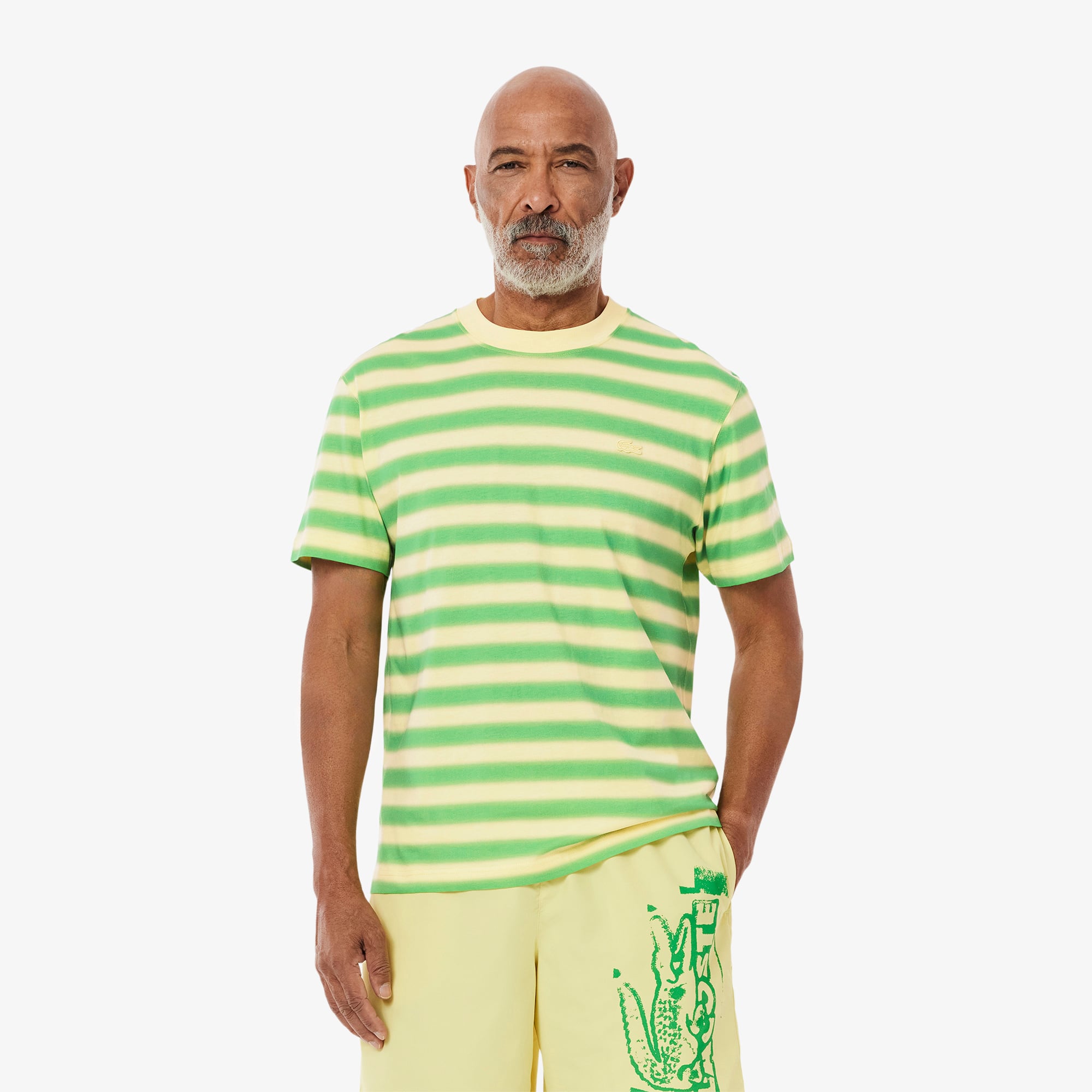Playera de punto con estampado de rayas - Playeras para Hombre ...
