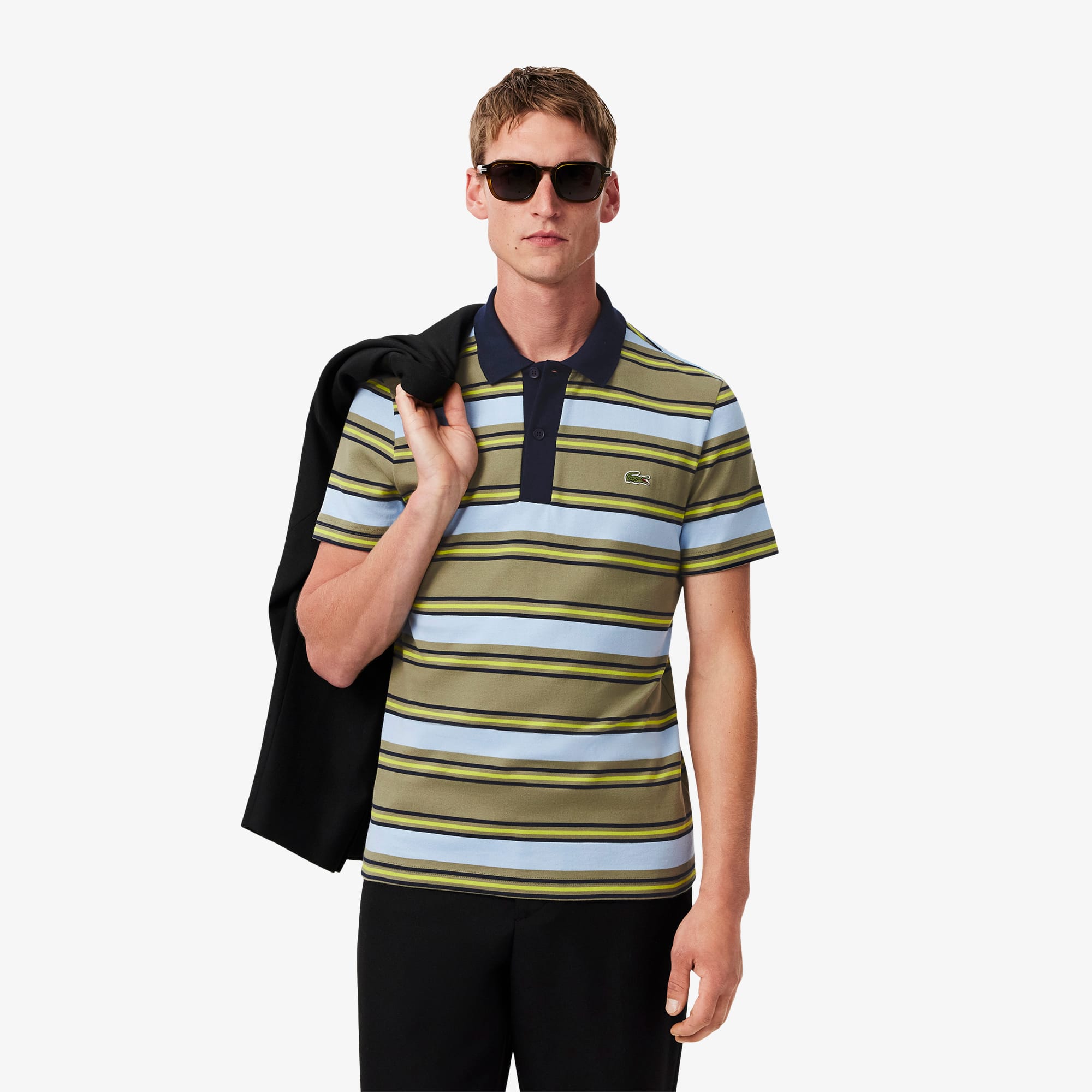 Men's Regular Fit Striped Cotton Polo - All polos - New In 2026 | Lacoste