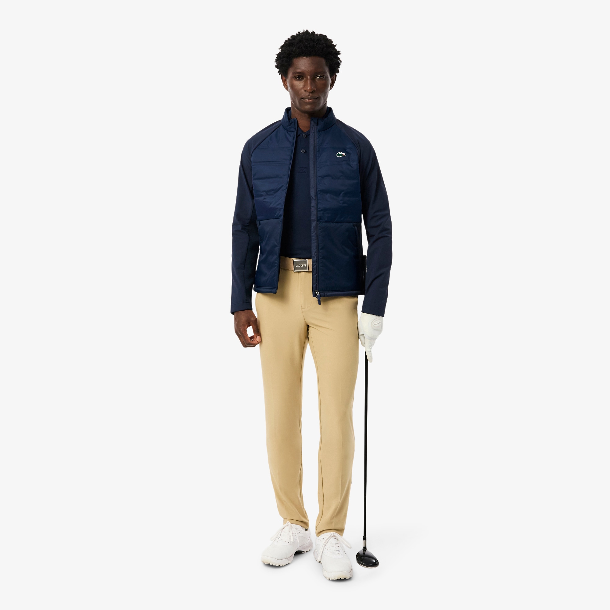 Men's High-Neck Quilted Golf Jacket - Jackets & Coats - New In 2026 ...